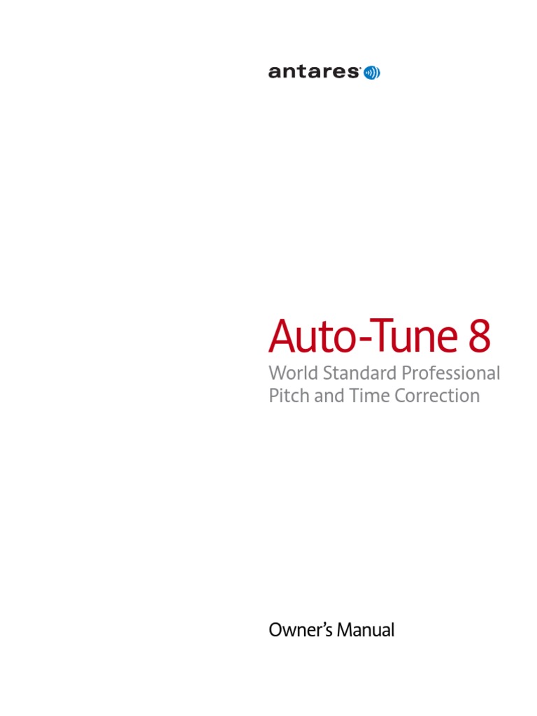 Auto-Tune 8 Manual | PDF | Cent (Music) | Pitch (Music)