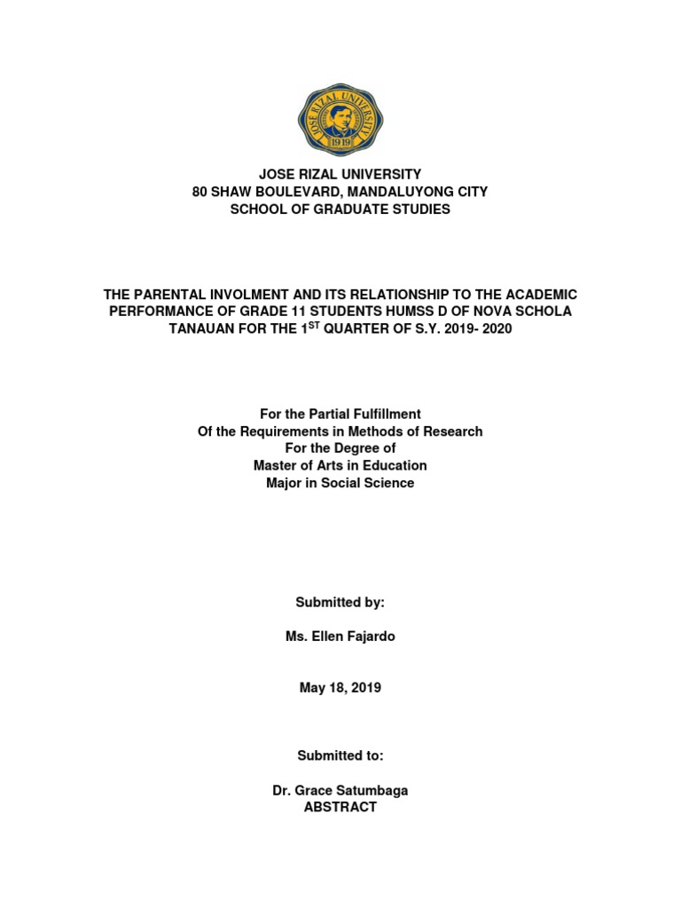 Methods of Research Chapter1-3 | PDF | Attitude (Psychology) | Teachers