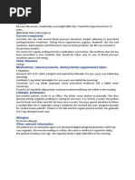 Charlie Nowak Patient History Overview | PDF | Headache | Physical ...