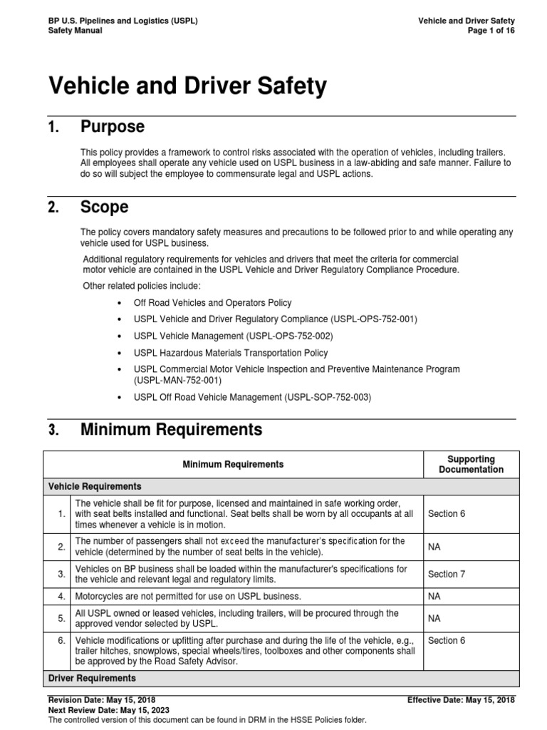 Vehicle and Driver Safety PDF | PDF | Driving | Vehicles