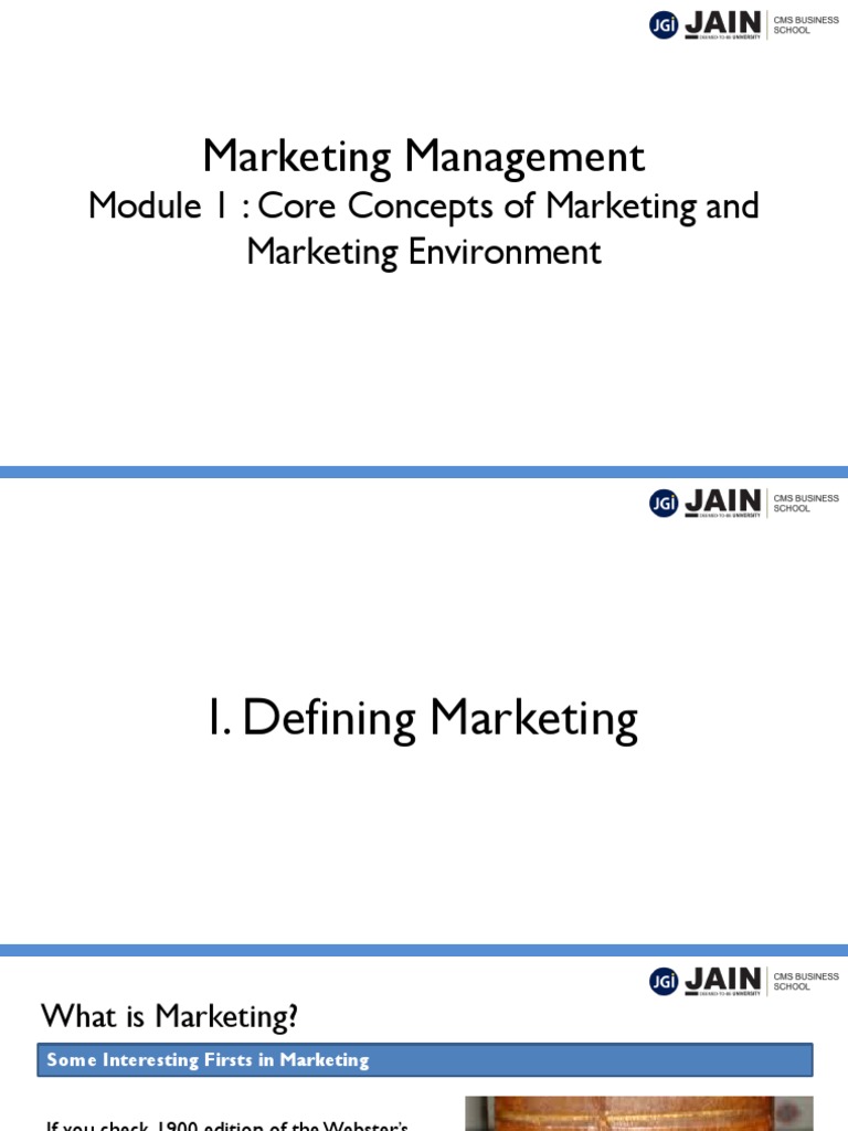 Module 1 - Fundamentals of Marketing | PDF | Marketing | Corporate ...