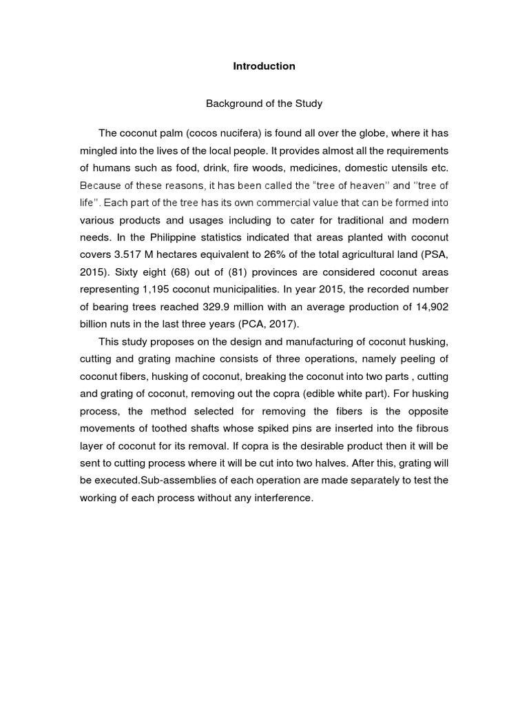 Dehusking Machine Research Paper | PDF | Belt (Mechanical) | Coconut