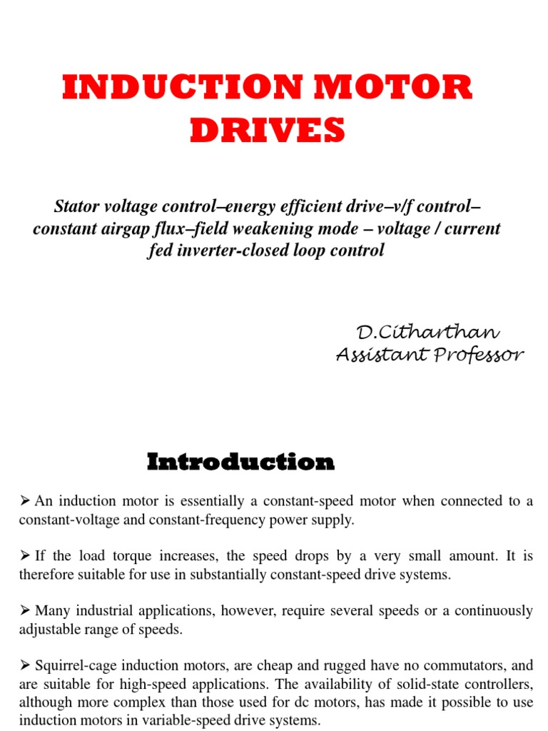 Induction Motor Drives | PDF | Power Inverter | Electric Motor