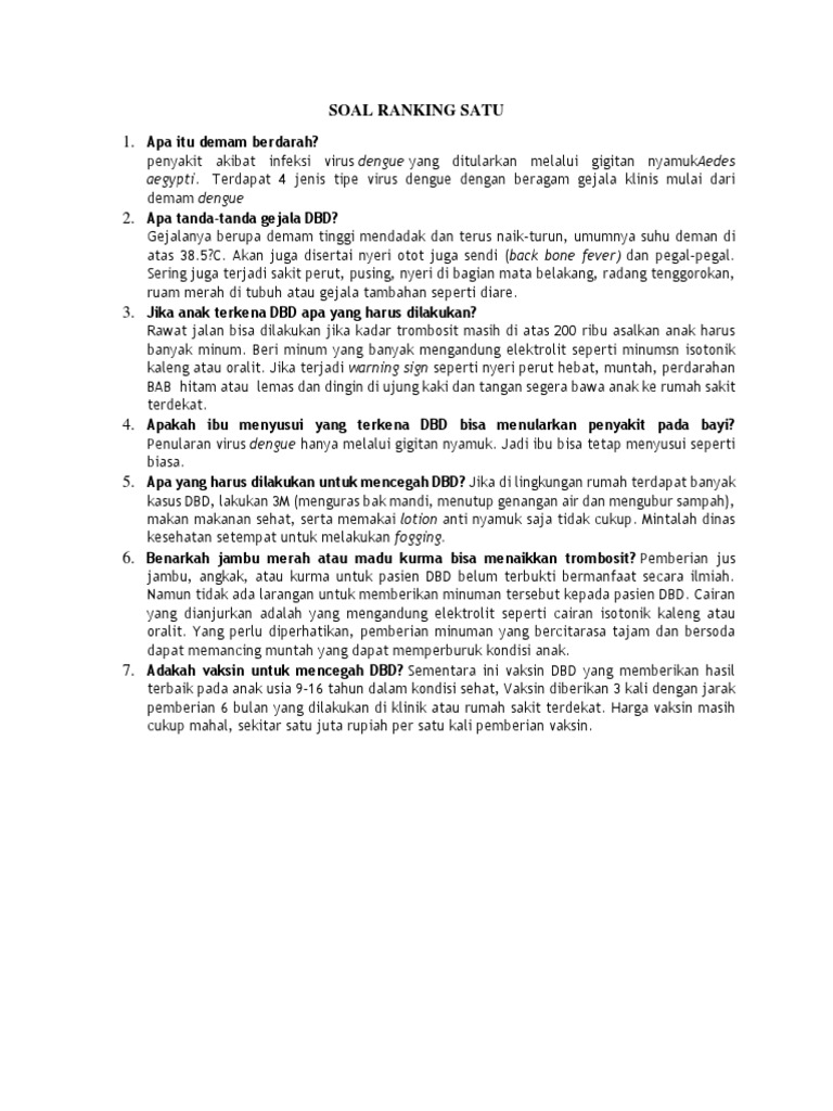 Soal Ranking Satu | PDF