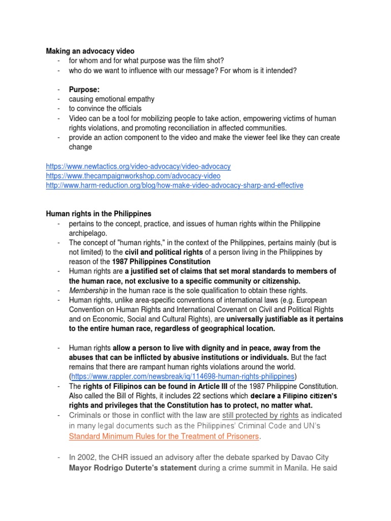 Human Rights in The Philippines | PDF | Human Rights | Employment