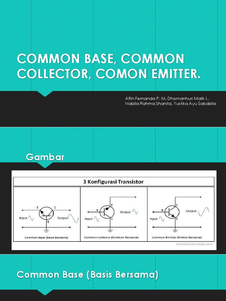 Common Base, Common Collector, Comon Emitter | PDF