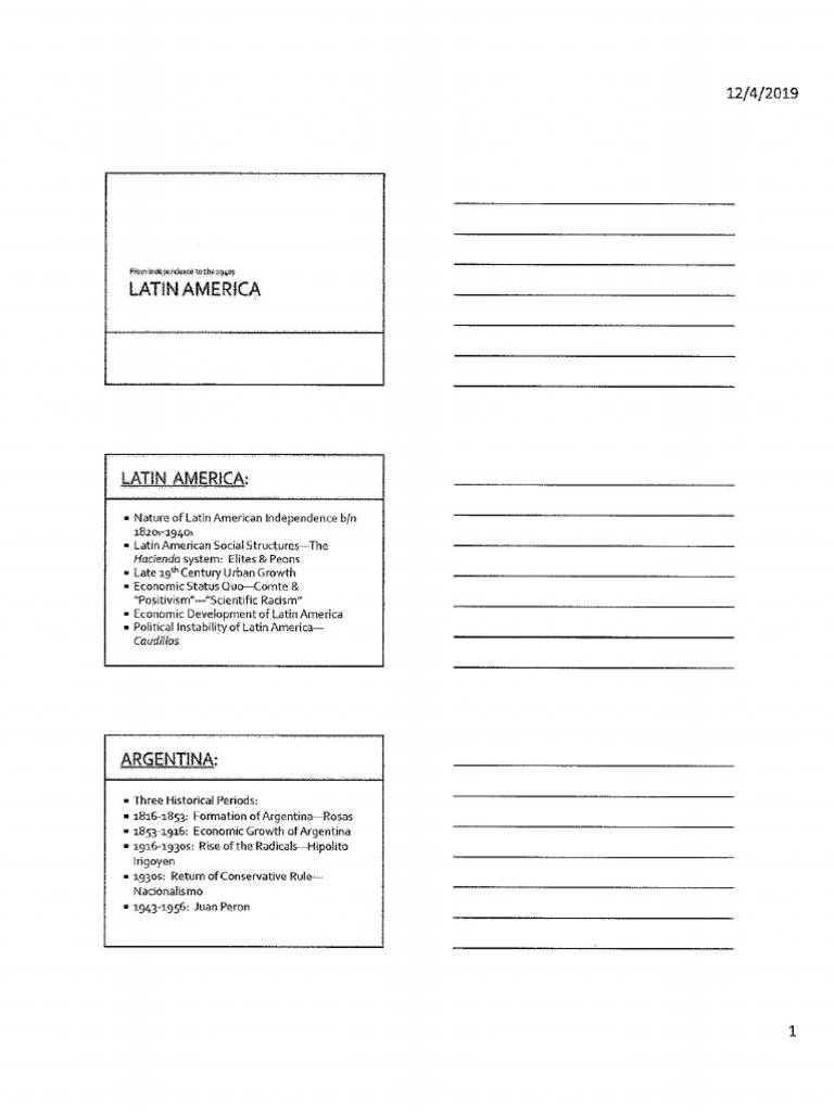 Chapter 25 Latin America PPT Slides | PDF