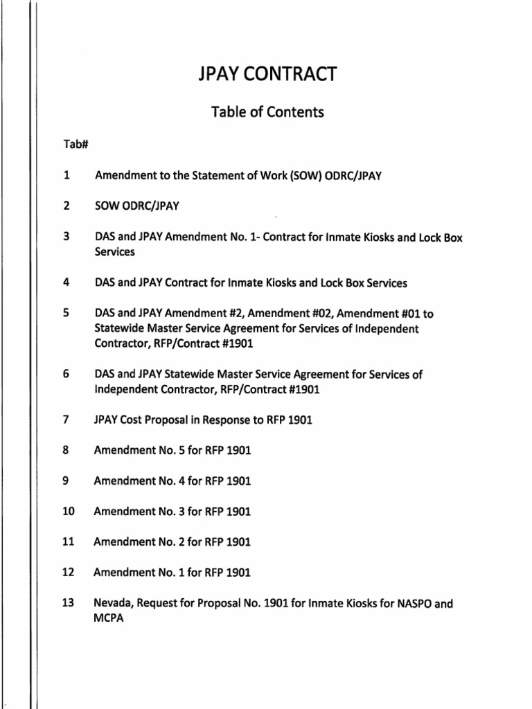 JPay Contract and Amendments Thru 2022 | PDF | Credit Card | Computer ...