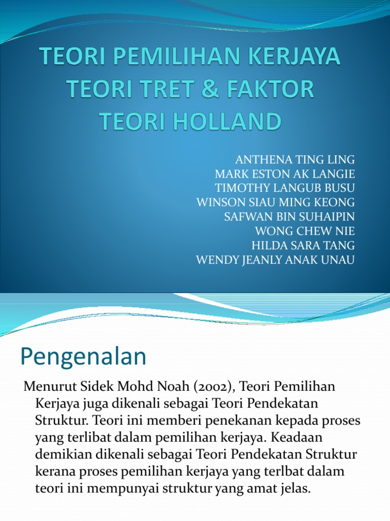 Teori Tret Dan Faktor | PDF