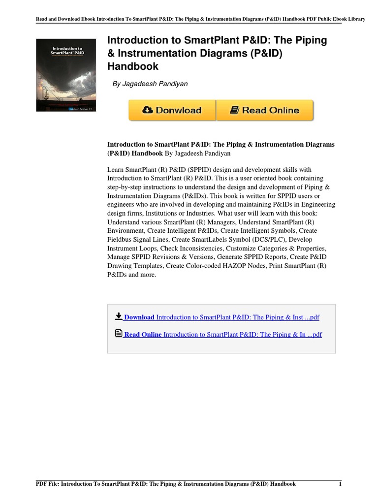 Introduction To Smartplant Pid The Piping Instrumentation Diagrams Pid ...
