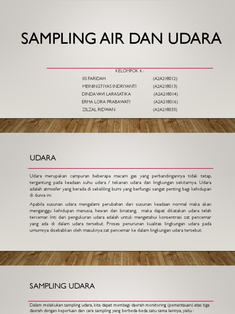 Sampling Air Dan Udara | PDF