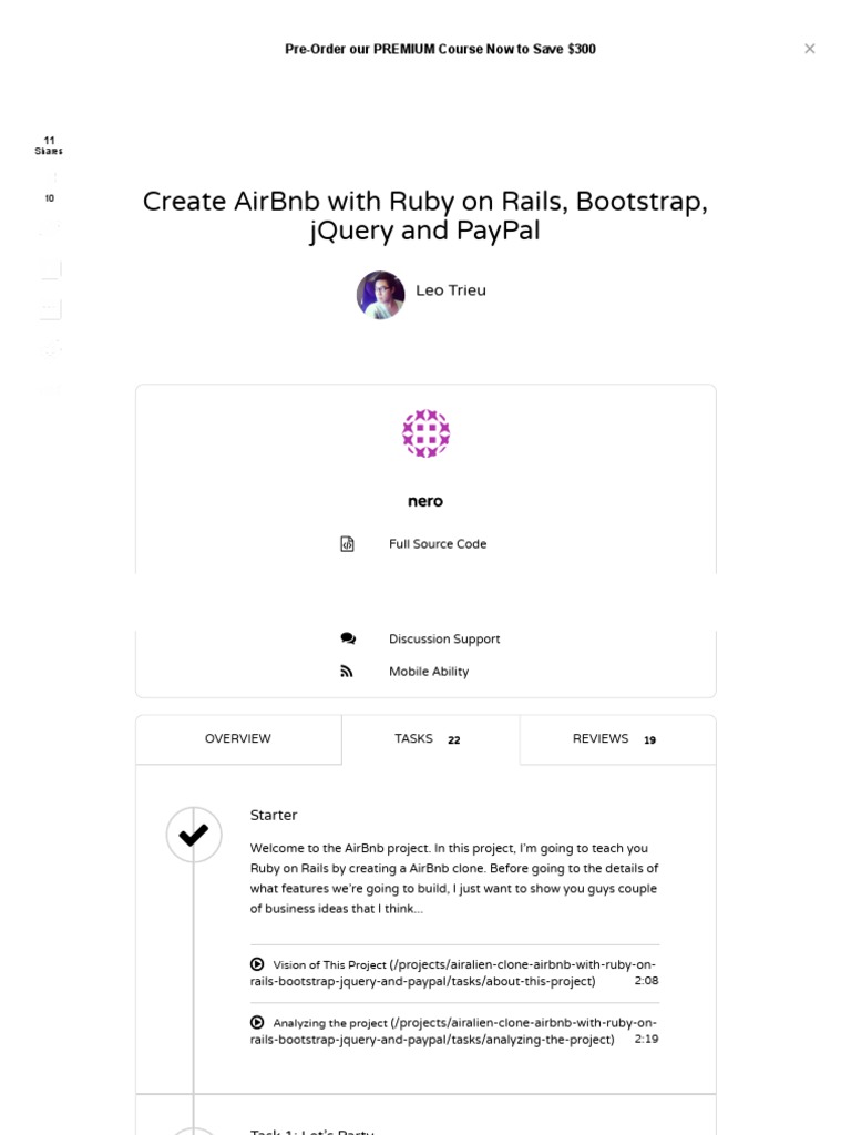 Create AirBnb With Ruby On Rails, Bootstrap, Jquery and PayPal - Code4Startup | PDF | Ruby On ...