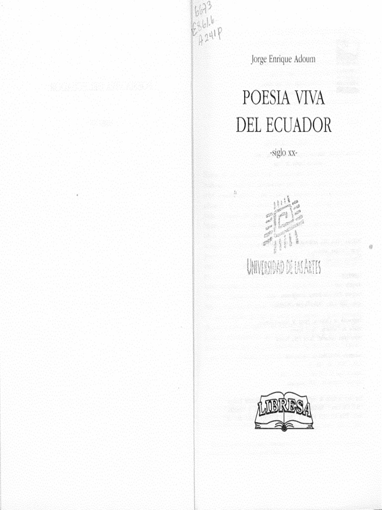 Poesía Viva Del Ecuador | PDF
