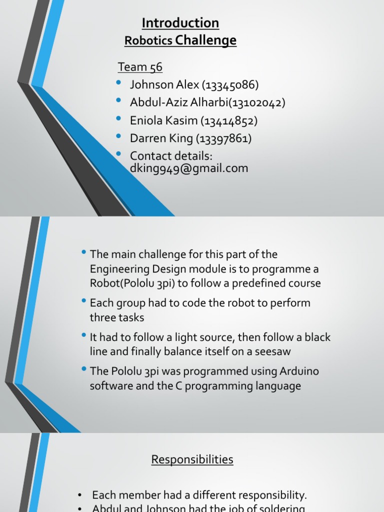 Robotics Challenge: Pololu 3pi Programming | PDF | Printed Circuit ...