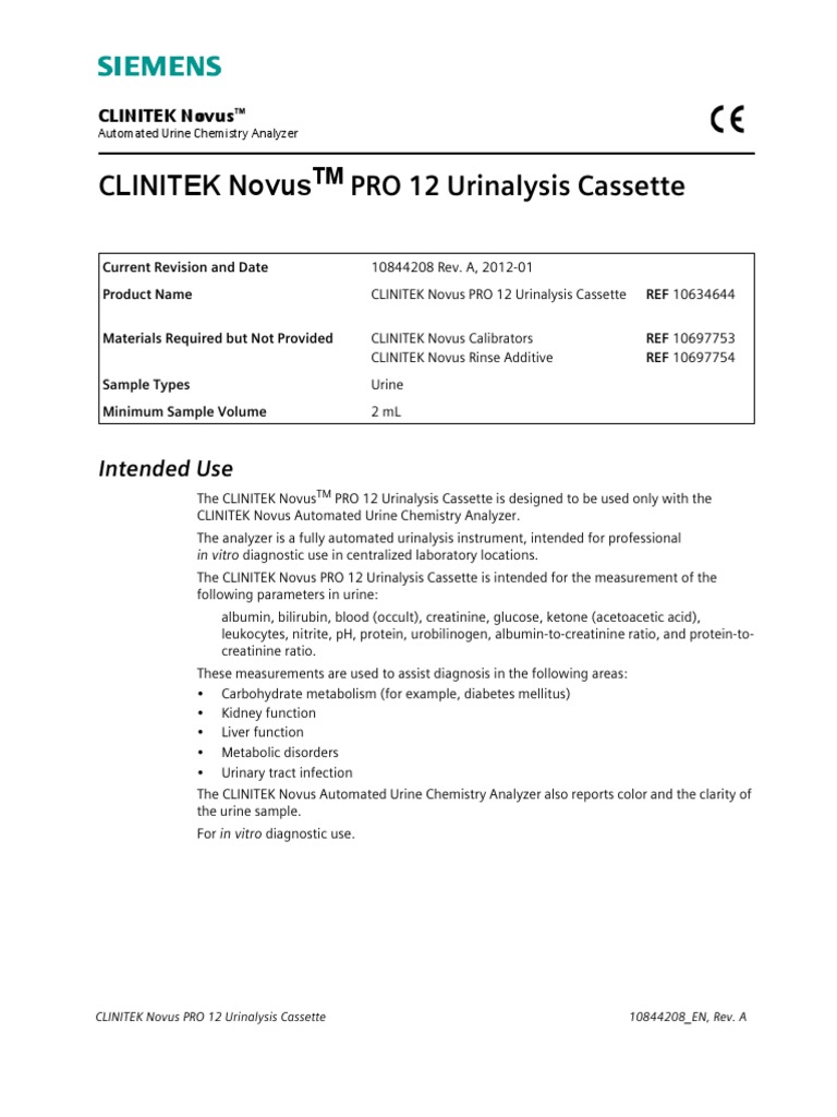 Clinitek novus | Creatinine | Urine