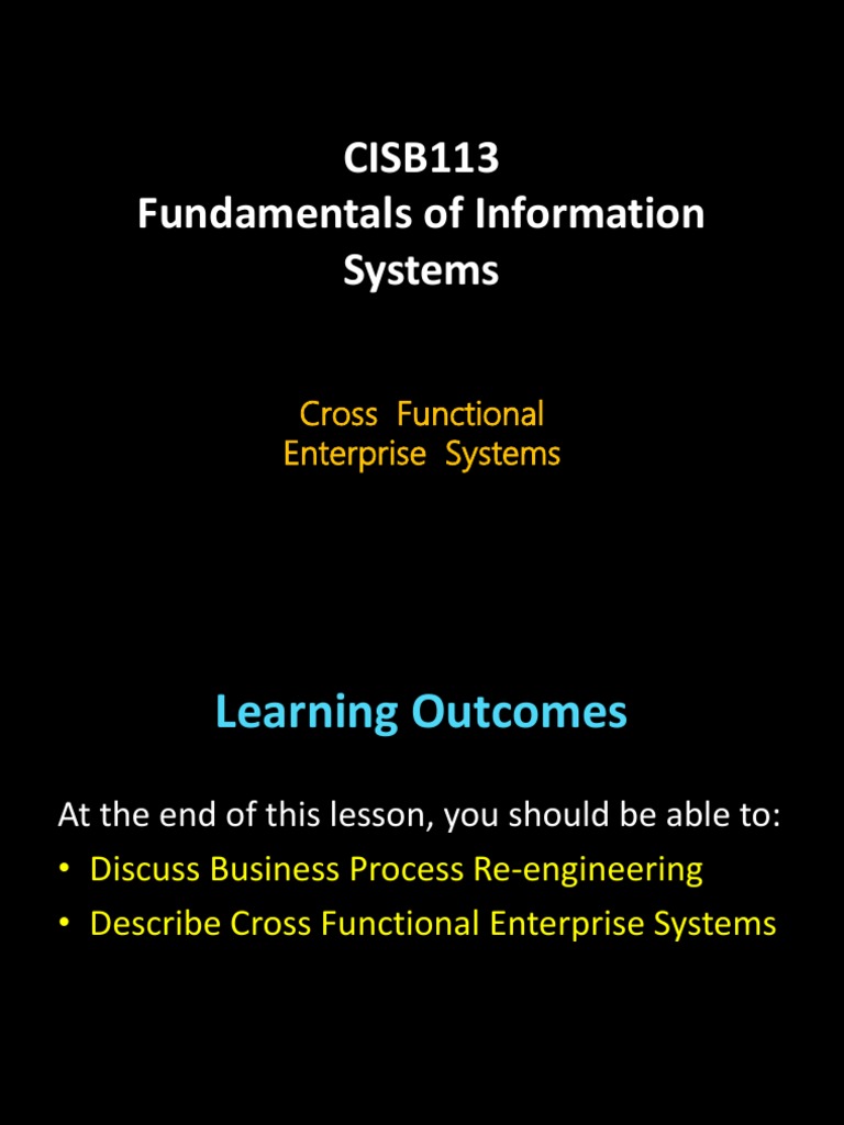 Chapter 5 Cross Functional Enterprise Systems | PDF | Enterprise ...