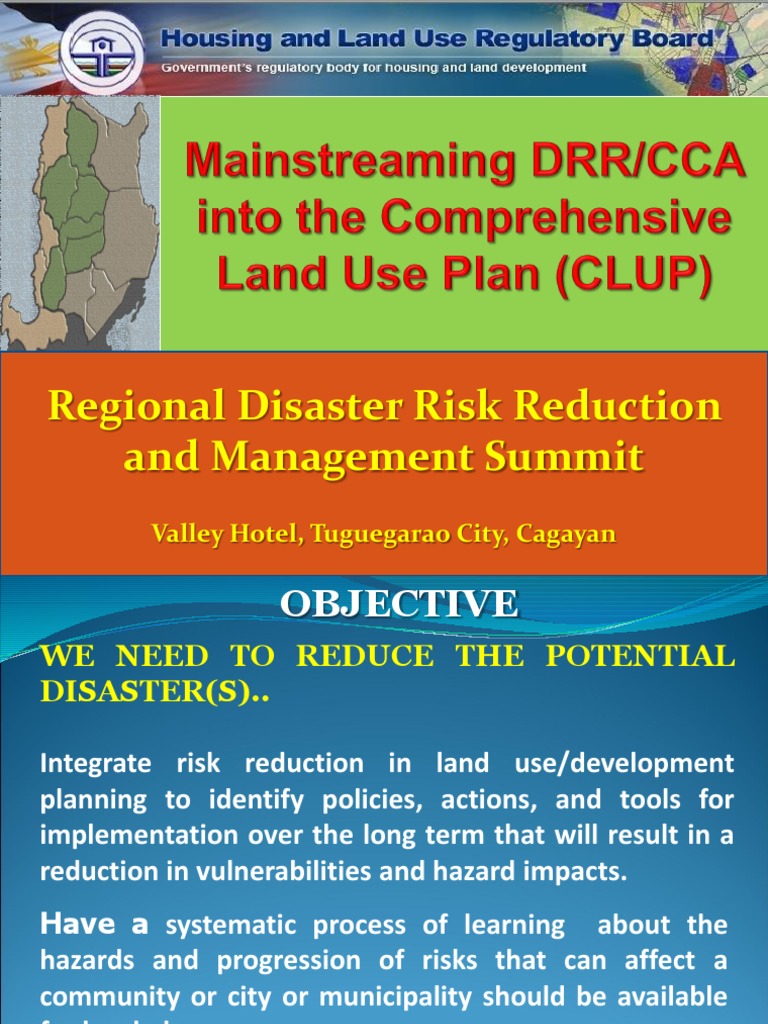 Mainstreaming DRR and Cca in Clup | PDF | Disaster Risk Reduction ...