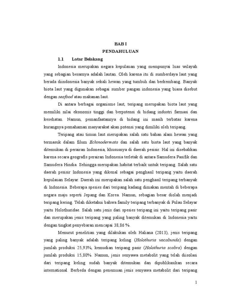 Potensi Teripang Pasir di Indonesia | PDF | Sains & Matematika