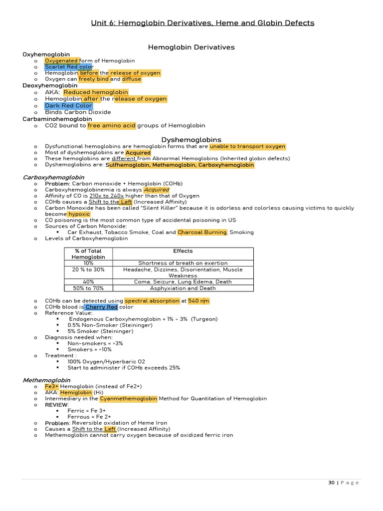 Chapter 6 Hema 1 | PDF | Hemoglobin | Hematology
