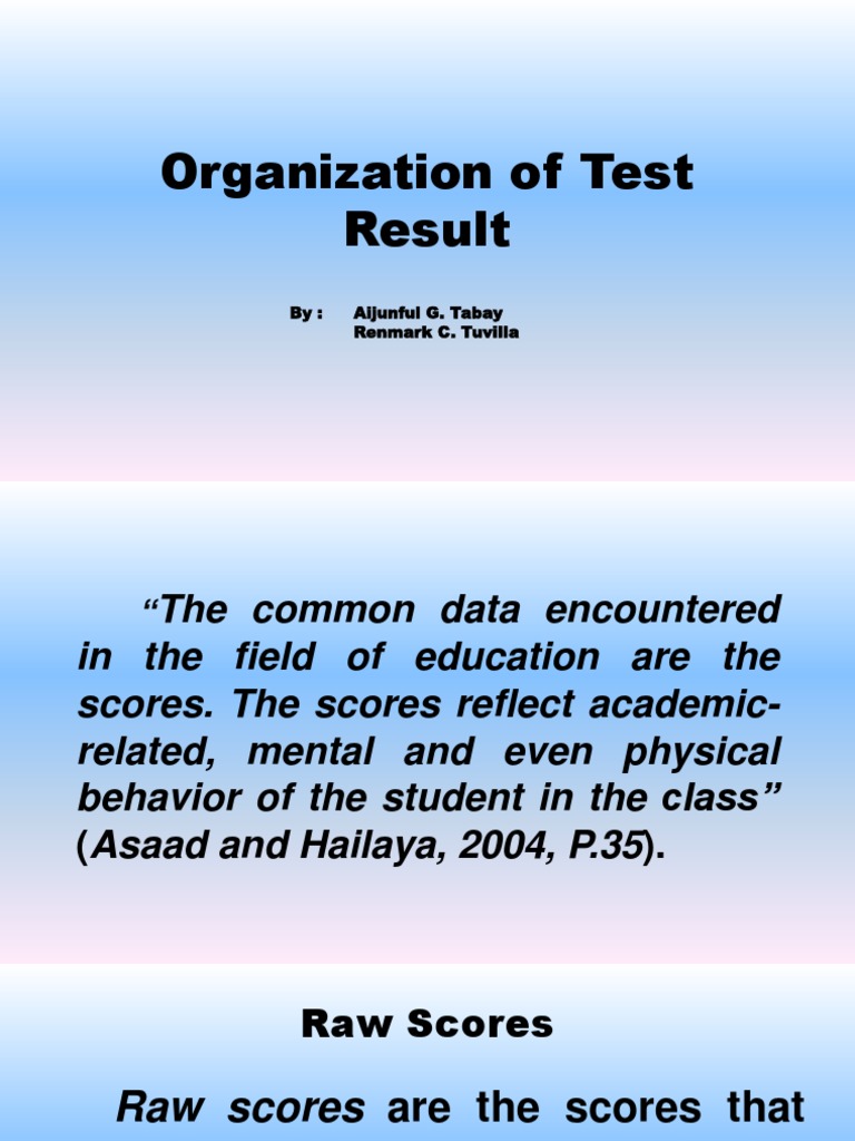 Organizing Test Scores and Rankings | PDF | Histogram | Cartesian ...