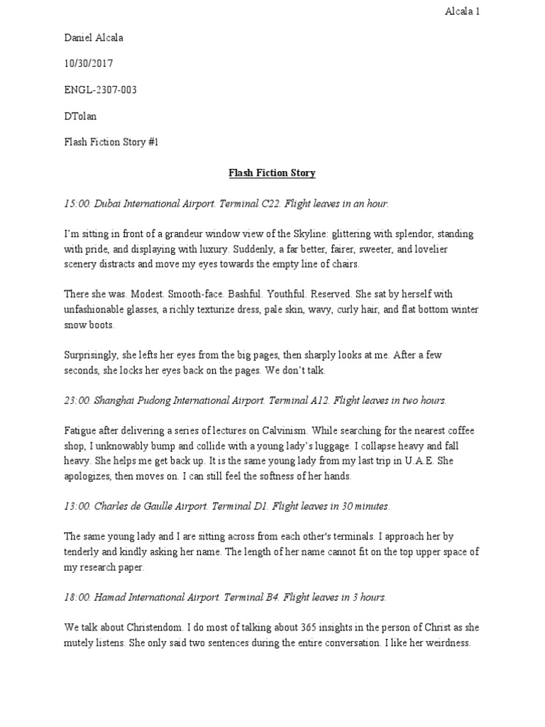 Flash Fiction Story - Daniel Alcala | PDF | Extraversion And Introversion