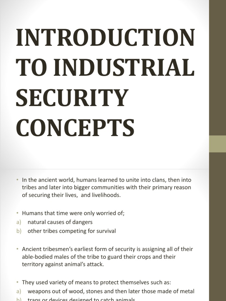 INDUSTRIAL SECURITY MANAGEMENT | PDF | Information Security | Physical ...