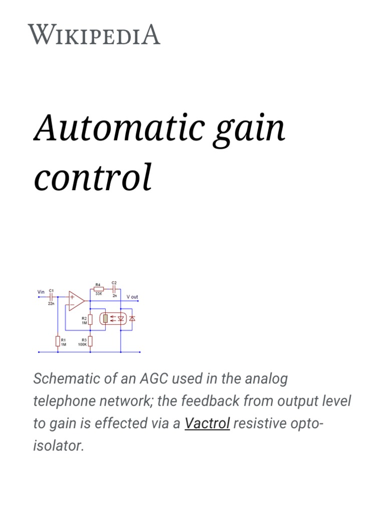 Automatic Gain Control | PDF | Electromagnetism | Electricity