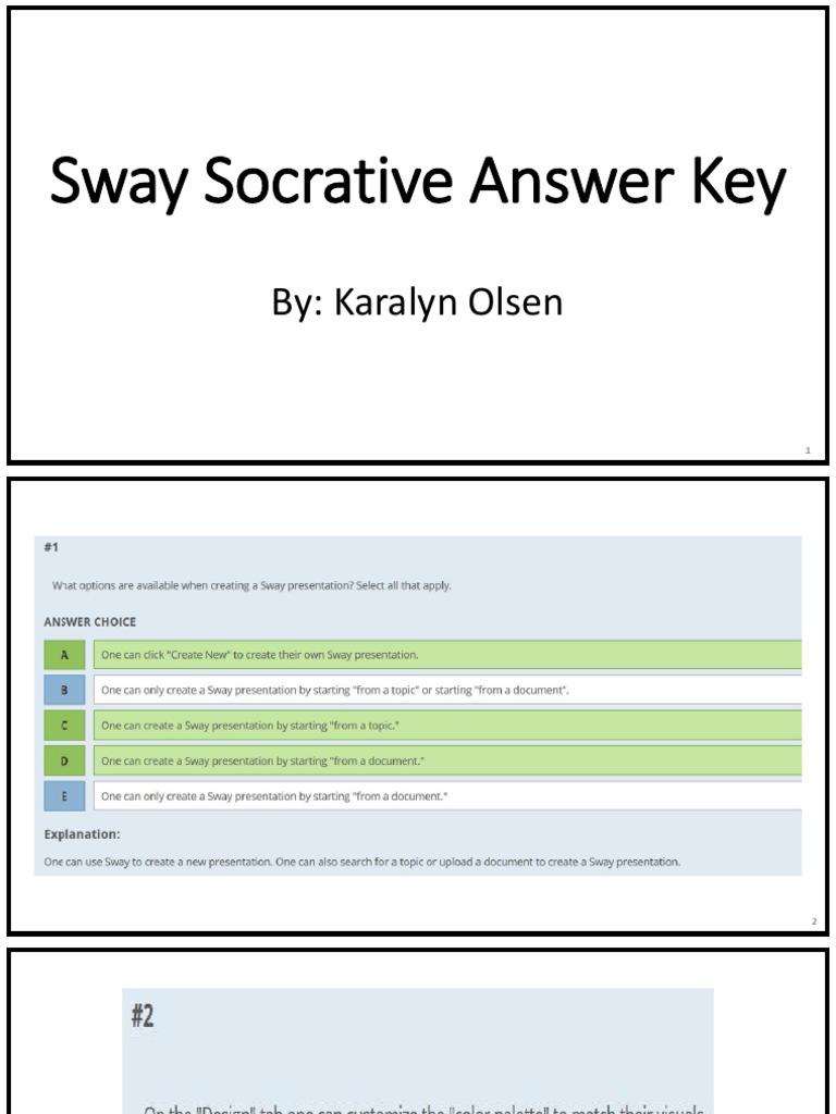 Socrative Assessment Answer Key | PDF
