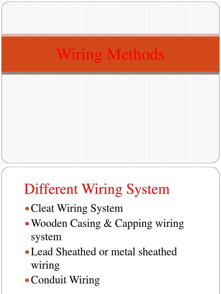 Second Year Wiring Methods | PDF | Electrical Wiring | Components