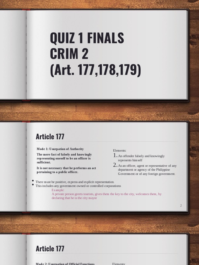 RPC Art. 177-179 | PDF | Crime & Violence | Crime Thriller