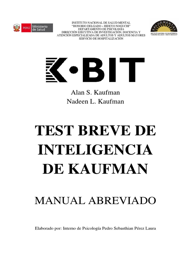 Manual Breve K-Bit | PDF | Inteligencia | Cociente de inteligencia