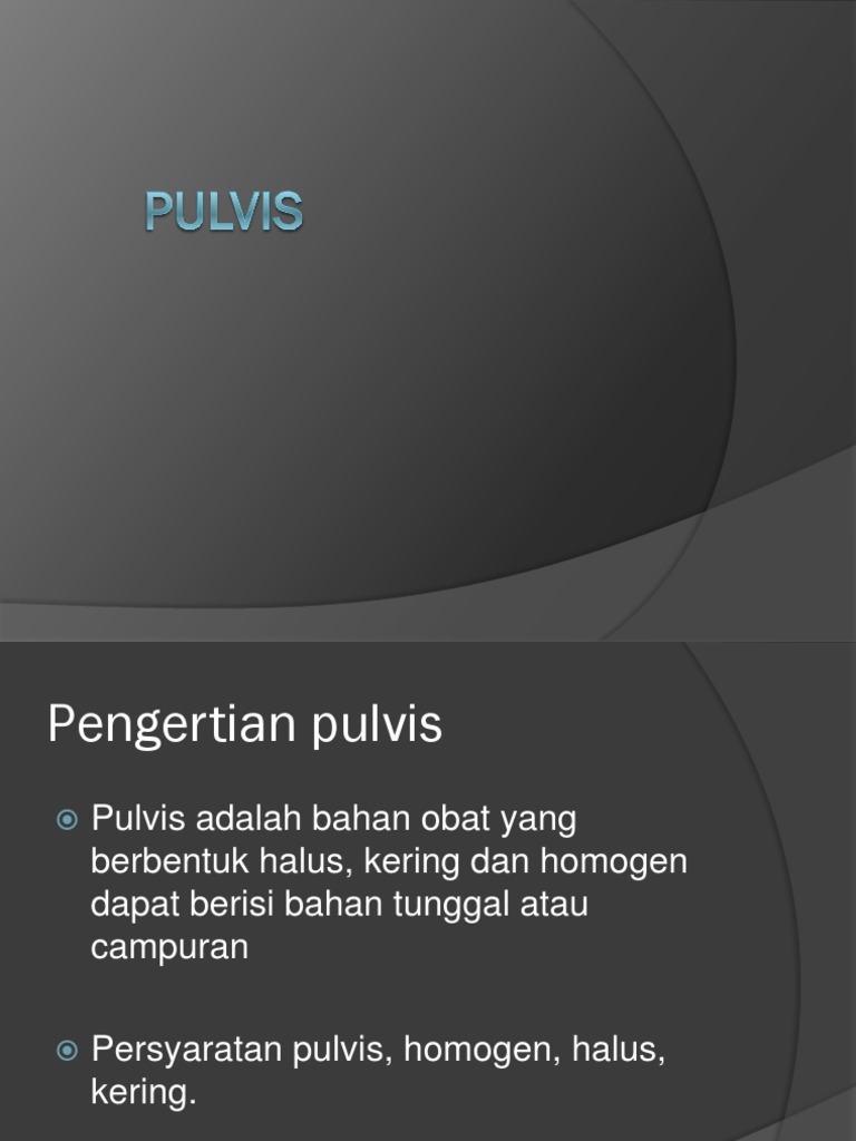 Jenis dan Karakteristik Pulvis Obat | PDF | Memasak, Makanan, & Anggur ...