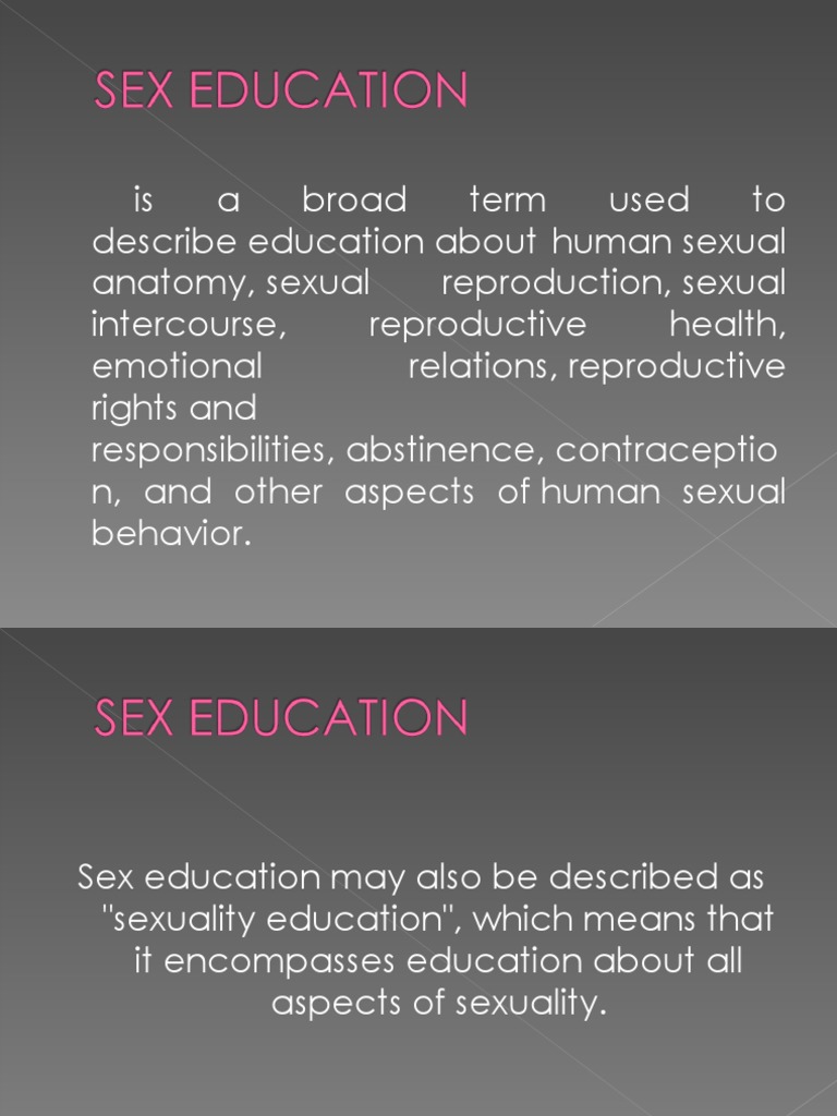 Sex Education Notes | PDF