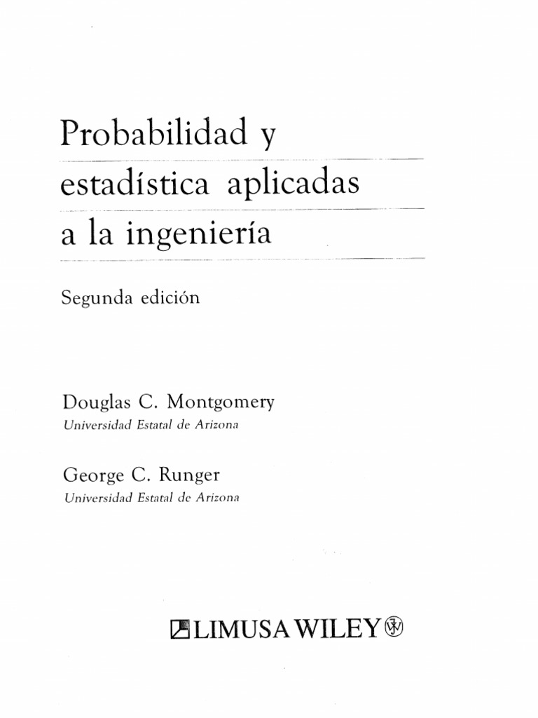 Montgomery y Runger Probabilidad y Estad PDF | PDF