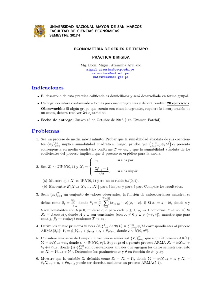 Econometria | PDF | Autocorrelación | Distribución normal
