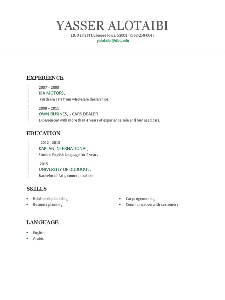 Yasser Resume 1 | PDF