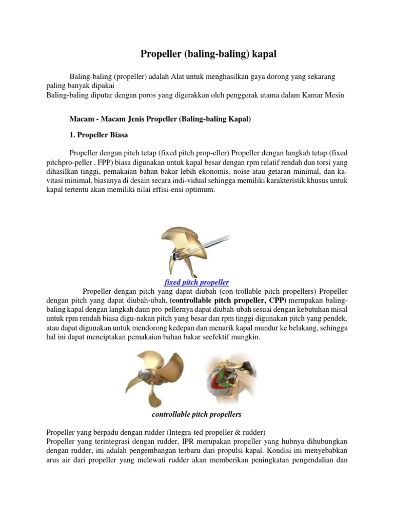 Bentuk Propeler | PDF