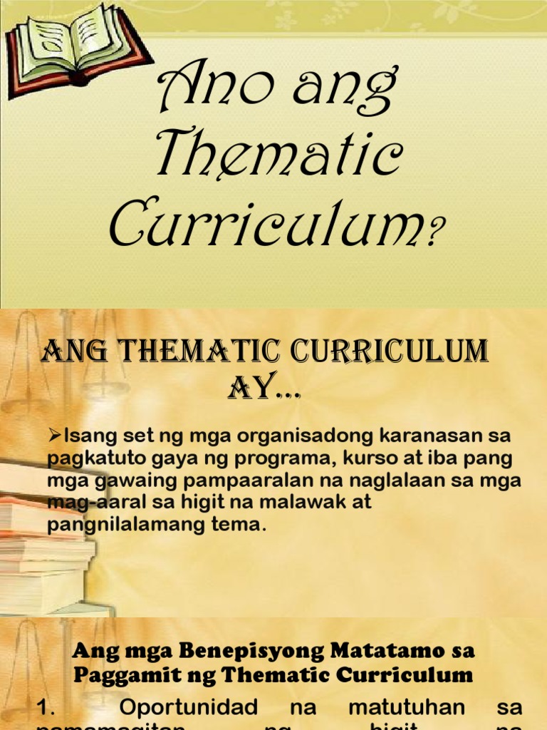 Thematic Curriculum FINAL | PDF