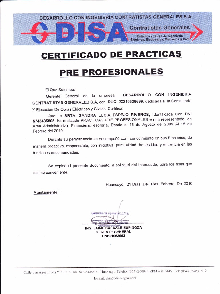 Certificados Sandra | PDF