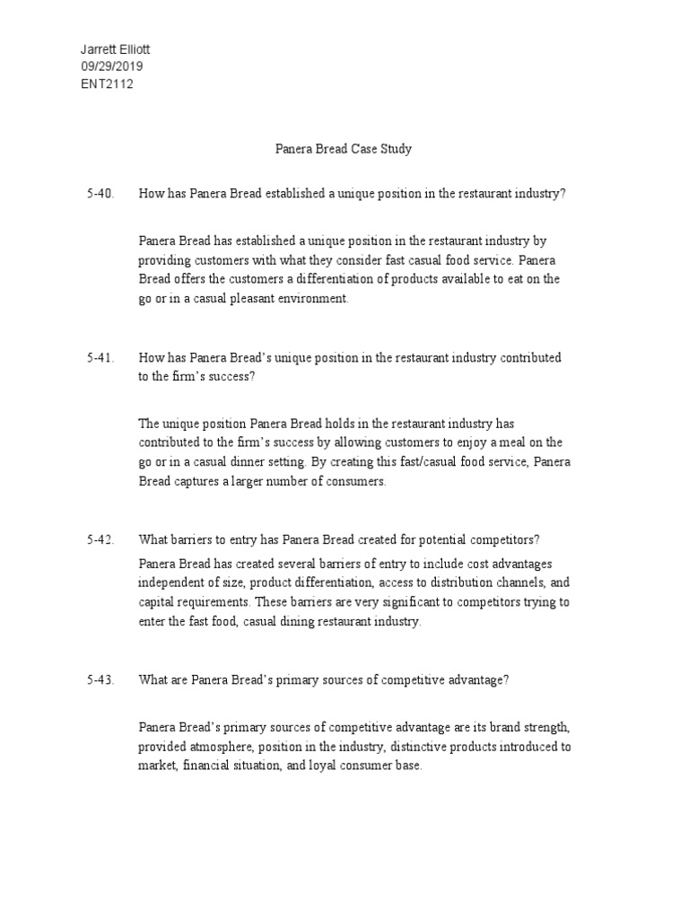 Panera Bread Case Study | PDF