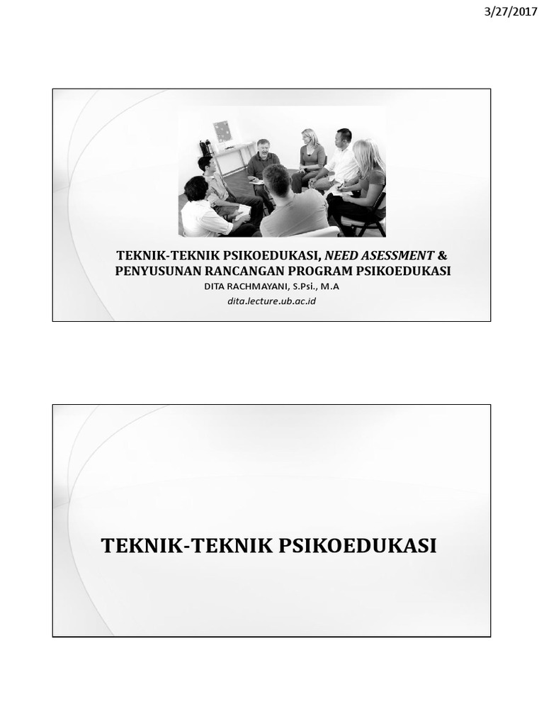 Teknik Teknik Psikoedukasi | PDF