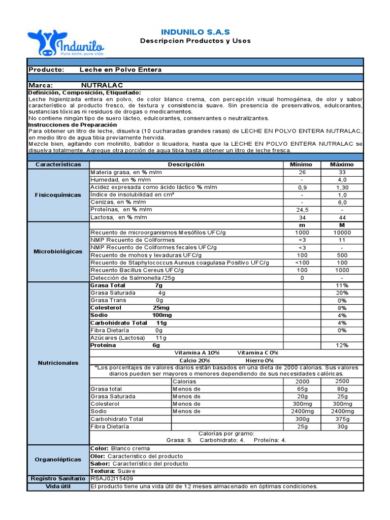 Leche en Polvo Nutralac | Leche | gordo
