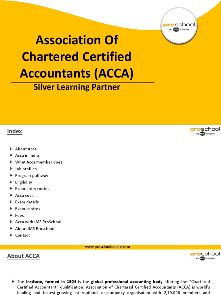 Acca Brochure | PDF | Accounting | Business