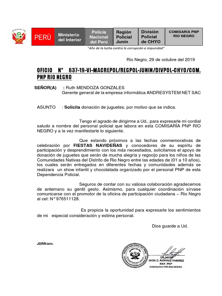 Oficios PNP | PDF