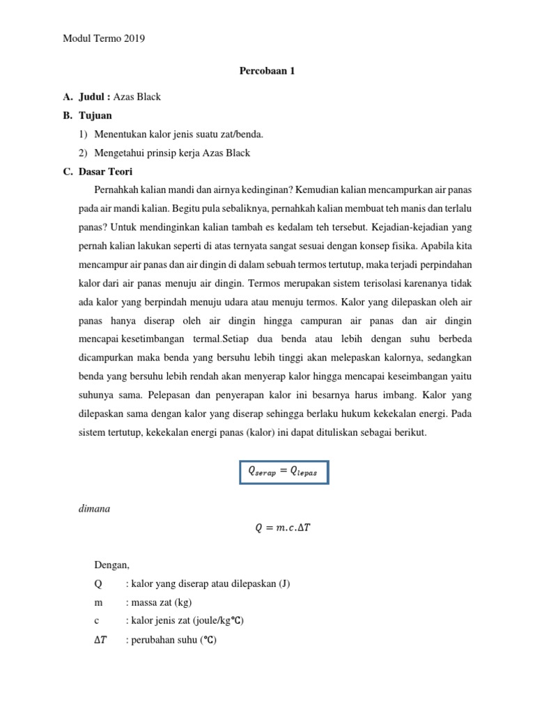 Prinsip Azas Black dan Konveksi | PDF