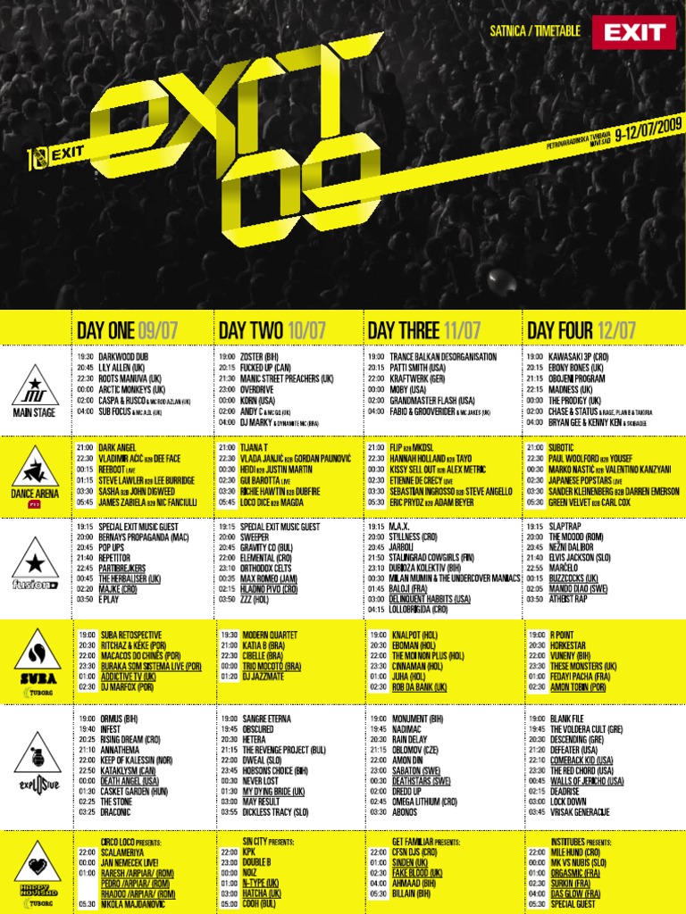 Line-Up EXIT 2009 | PDF