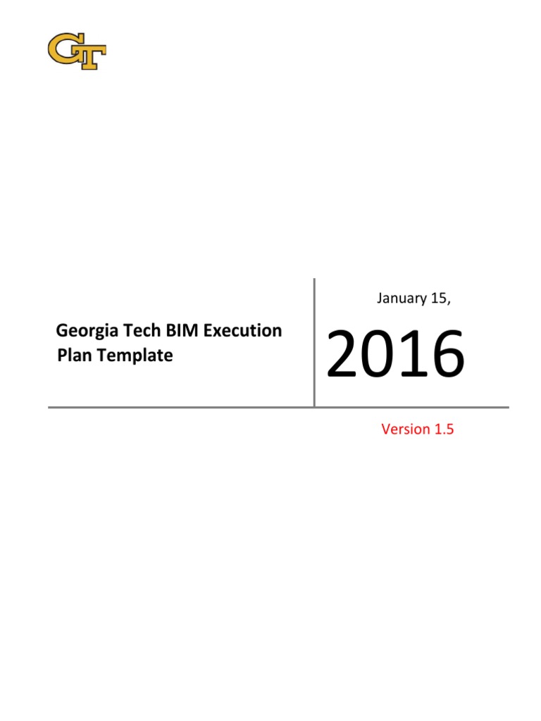 Georgia Tech BIM Execution Plan Template | PDF | Autodesk Revit ...