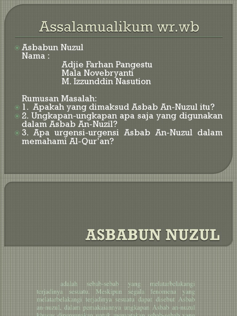 Asbabun Nuzul | PDF