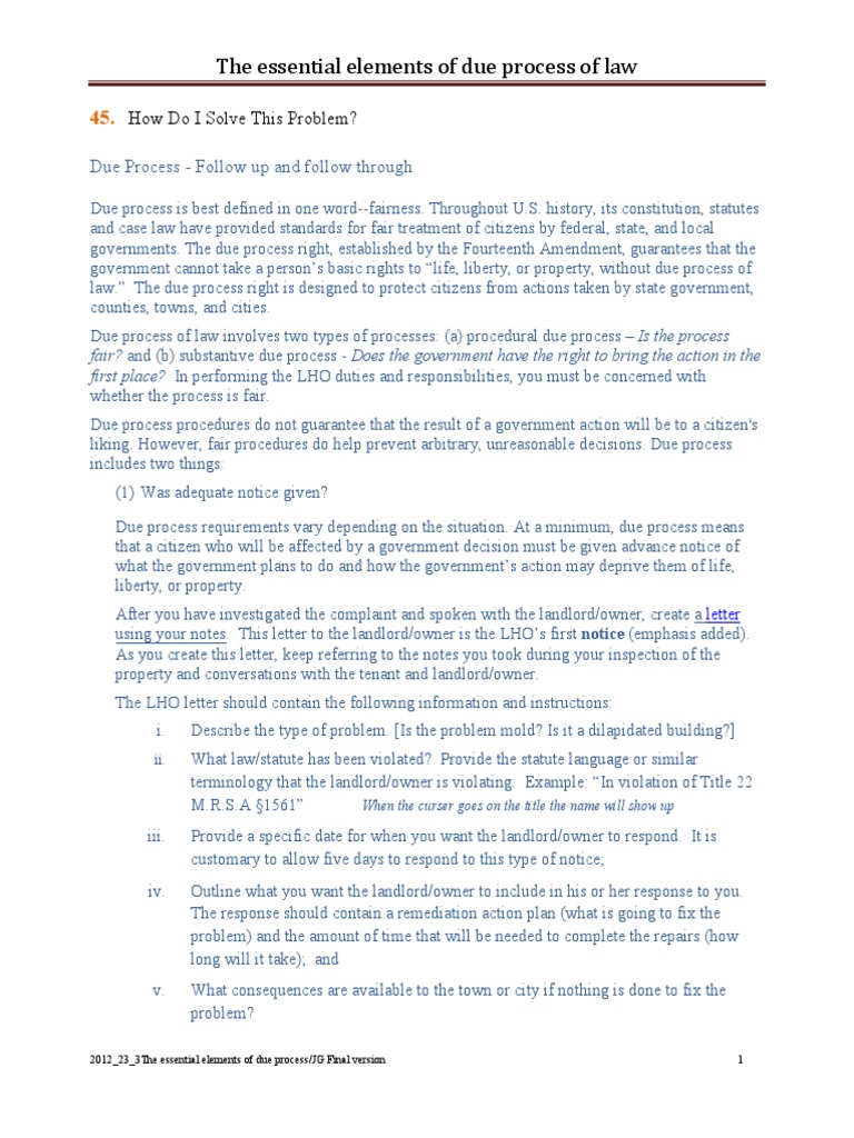 Consti Due Process of Law | PDF | Fourteenth Amendment To The United ...