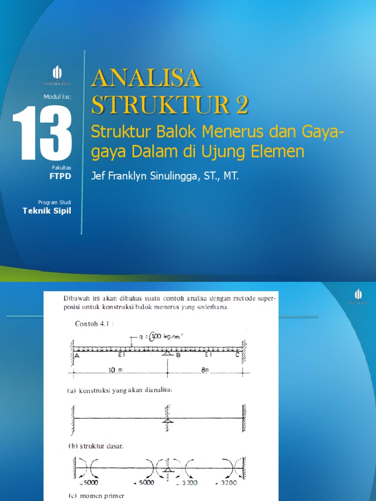 Modul Analisa Struktur 2 (TM13) | PDF | Seni | Sains & Matematika